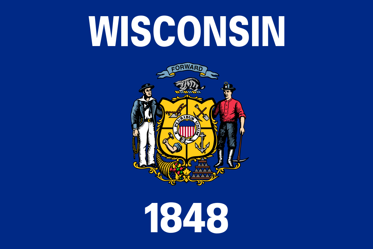 Wisconsin State Flag: Meaning, Coat of Arms, and History | State Flags ...